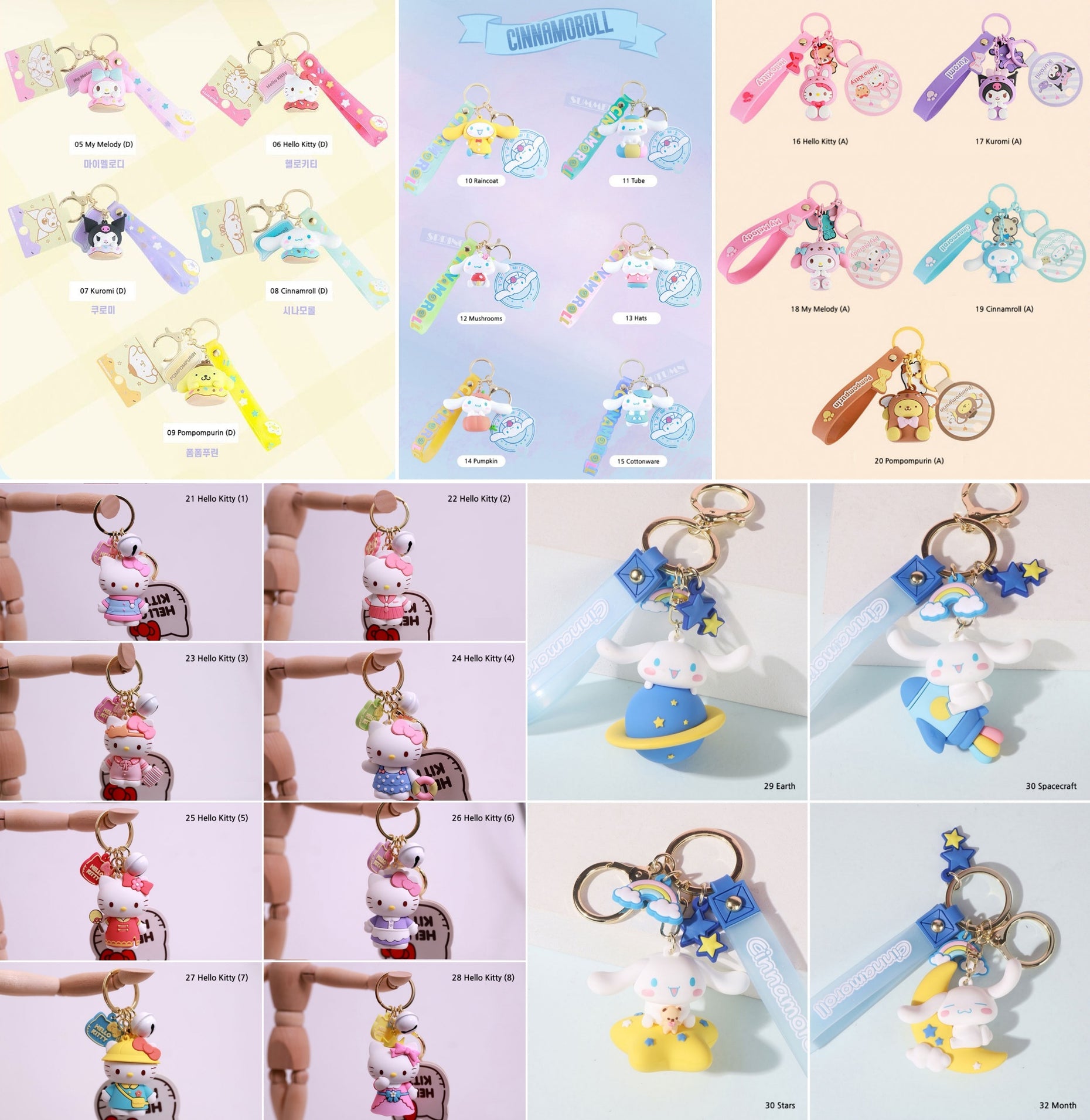 Sanrio Character Figure Key Ring [32types] – dubudumo