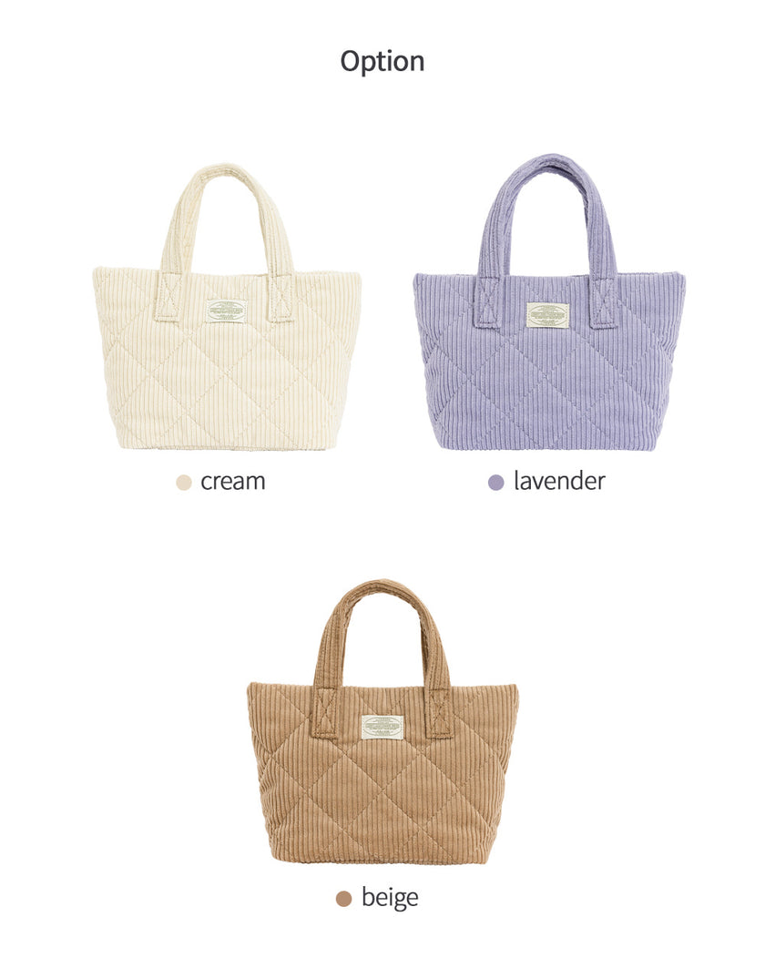 Comfy Cozy Corduroy Mini Tote Bag [3colors] – dubudumo
