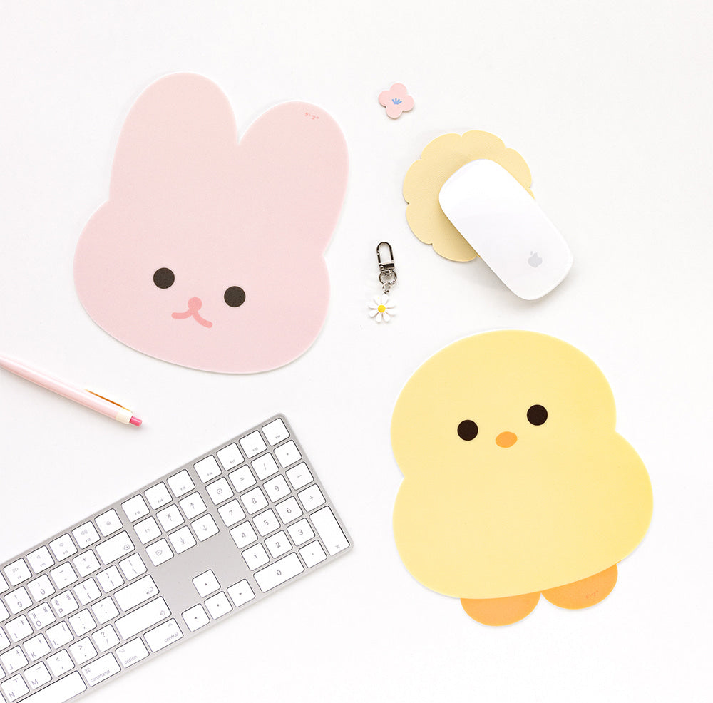 Piyo Mouse Pad [2types] | Bunny, Chick – dubudumo