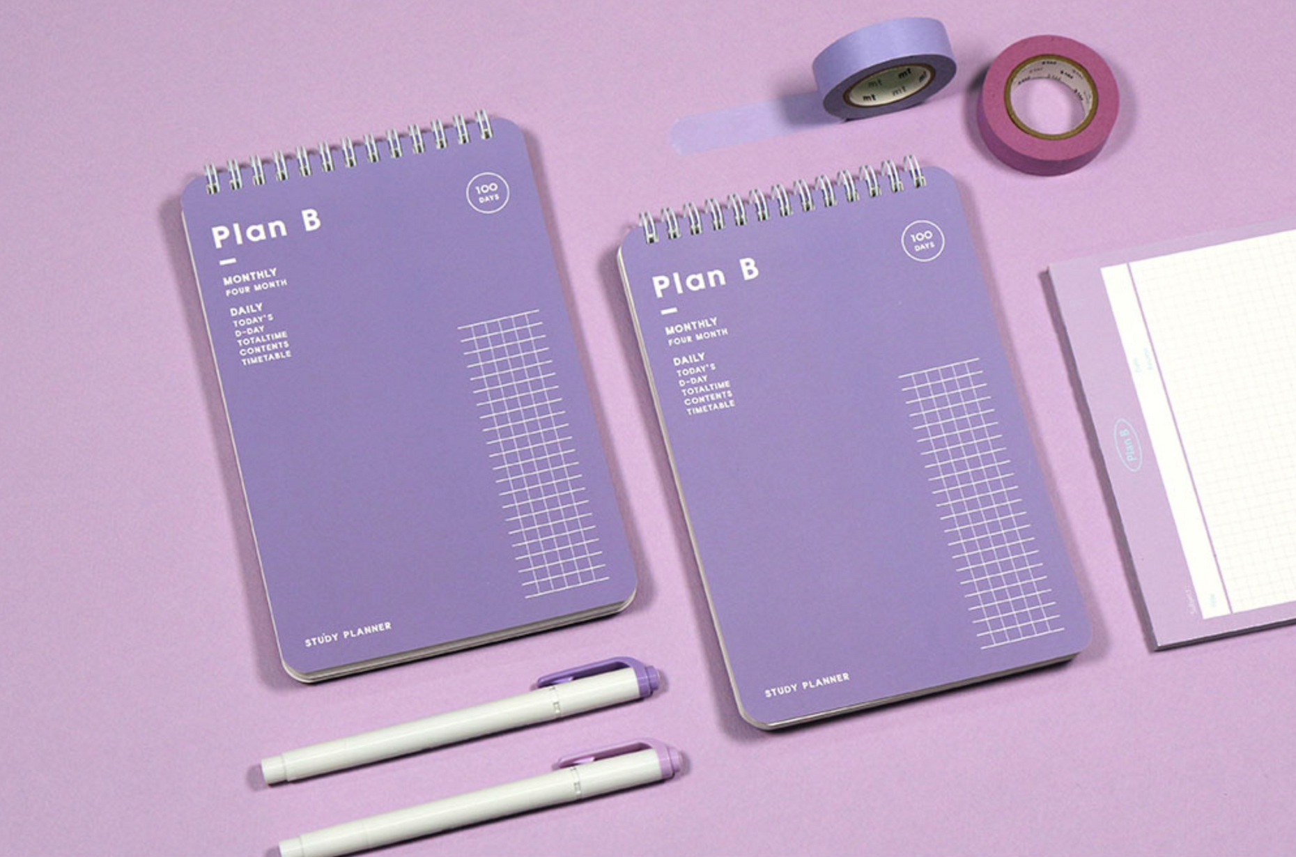 Plan B Study Planner 100 Days ver.2 [6colors] – dubudumo