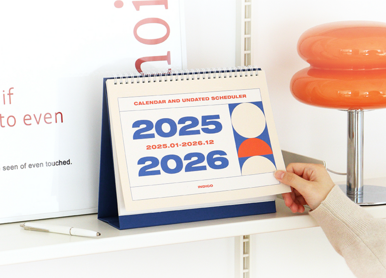 2025-2026 Desk Calendar + Undated Scheduler – dubudumo