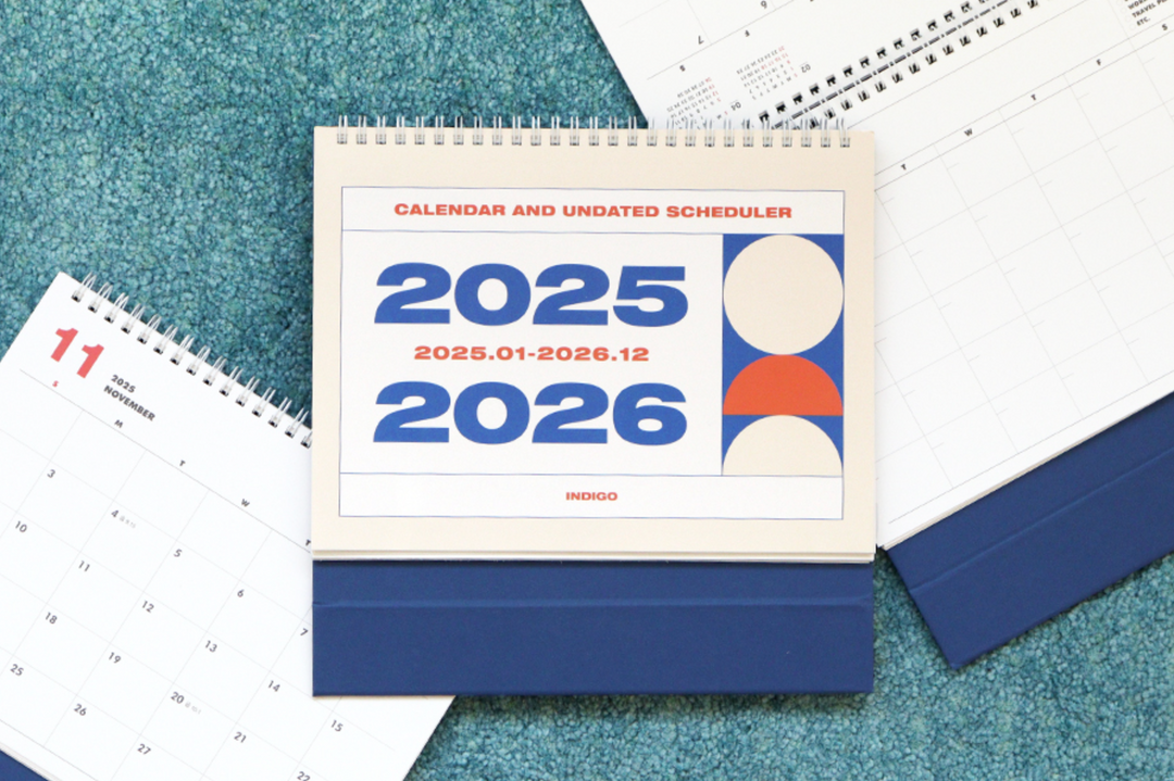 2025-2026 Desk Calendar + Undated Scheduler – dubudumo