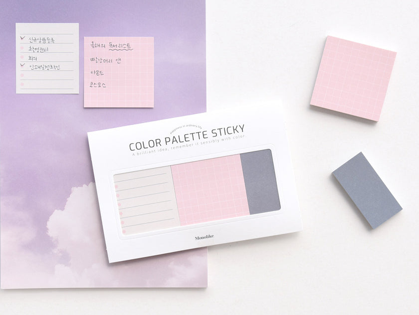 Color Palette Sticky Notes 30P [8types] – dubudumo