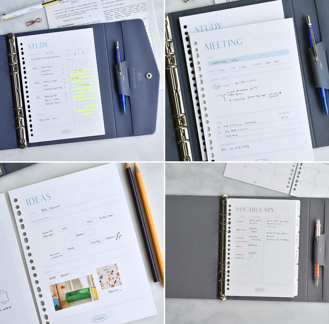 A5 Fresh Color Inserts Refill [3types] | 6 Holes Inserts – dubudumo