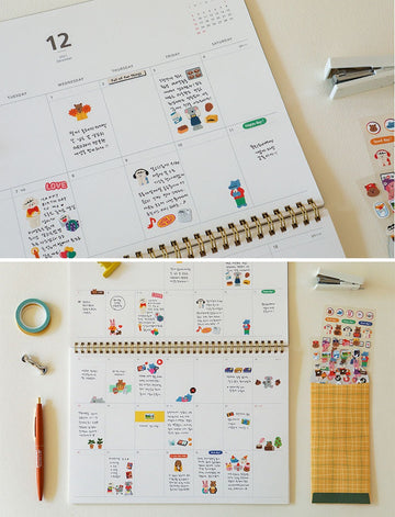 Diary Removable Seal Sticker Pack | 8sheets – dubudumo
