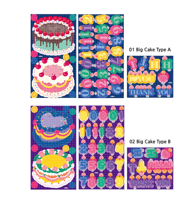 Big Cake Seal Sticker Set [2types] – dubudumo