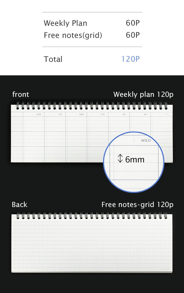 List to Live Buy _ 3 Row Weekly Planner [4types] – dubudumo