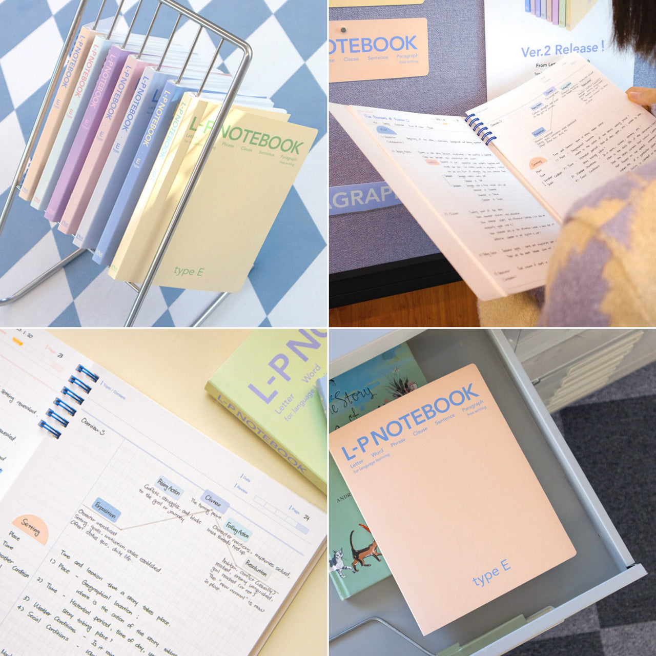 LP NOTEBOOK E Grid Line Cornell Collection [8types] – dubudumo