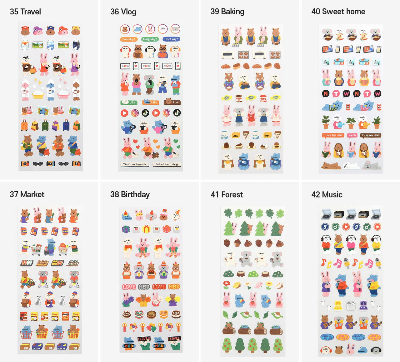 Diary Removable Seal Sticker Pack | 8sheets – dubudumo