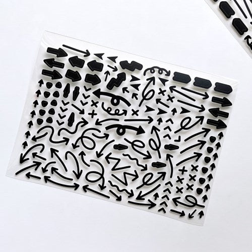 Deco Seal Sticker [Black Curved Arrow] – dubudumo