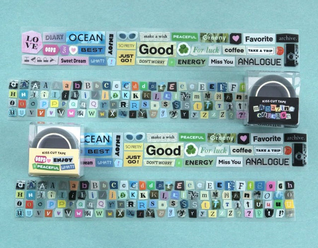 Magazine Collage Kiss Cut Tape [2types] | Alphabet – dubudumo