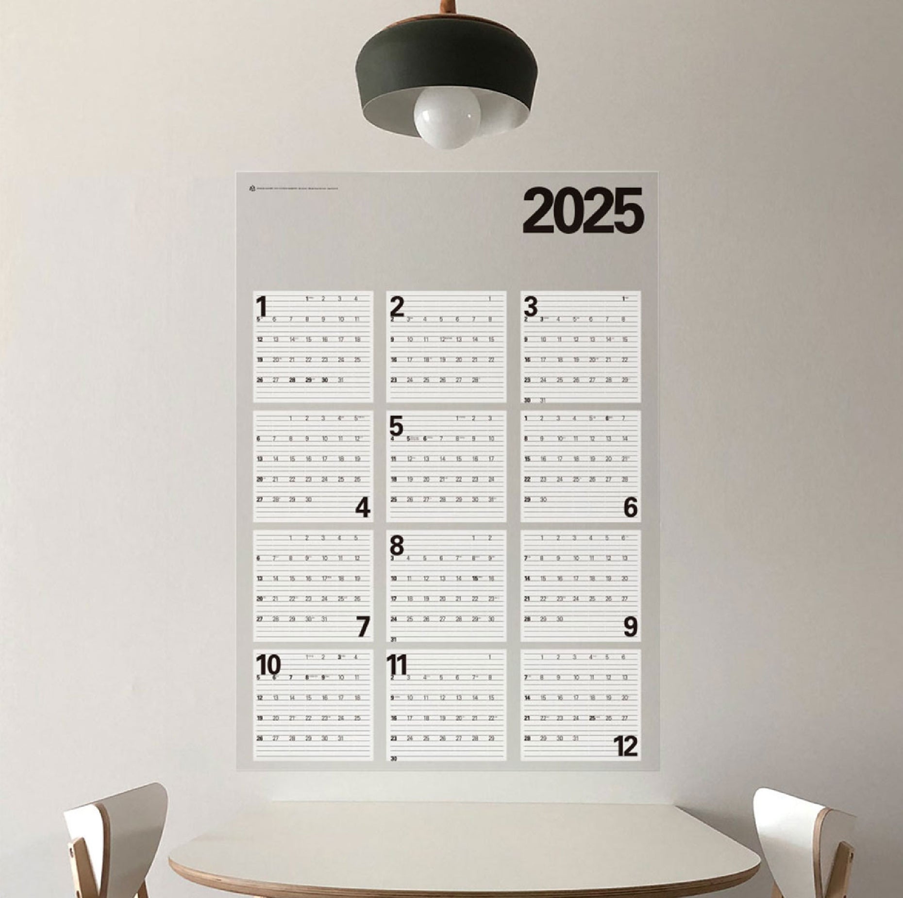 2025 Wall Poster Calendar [3types] – dubudumo